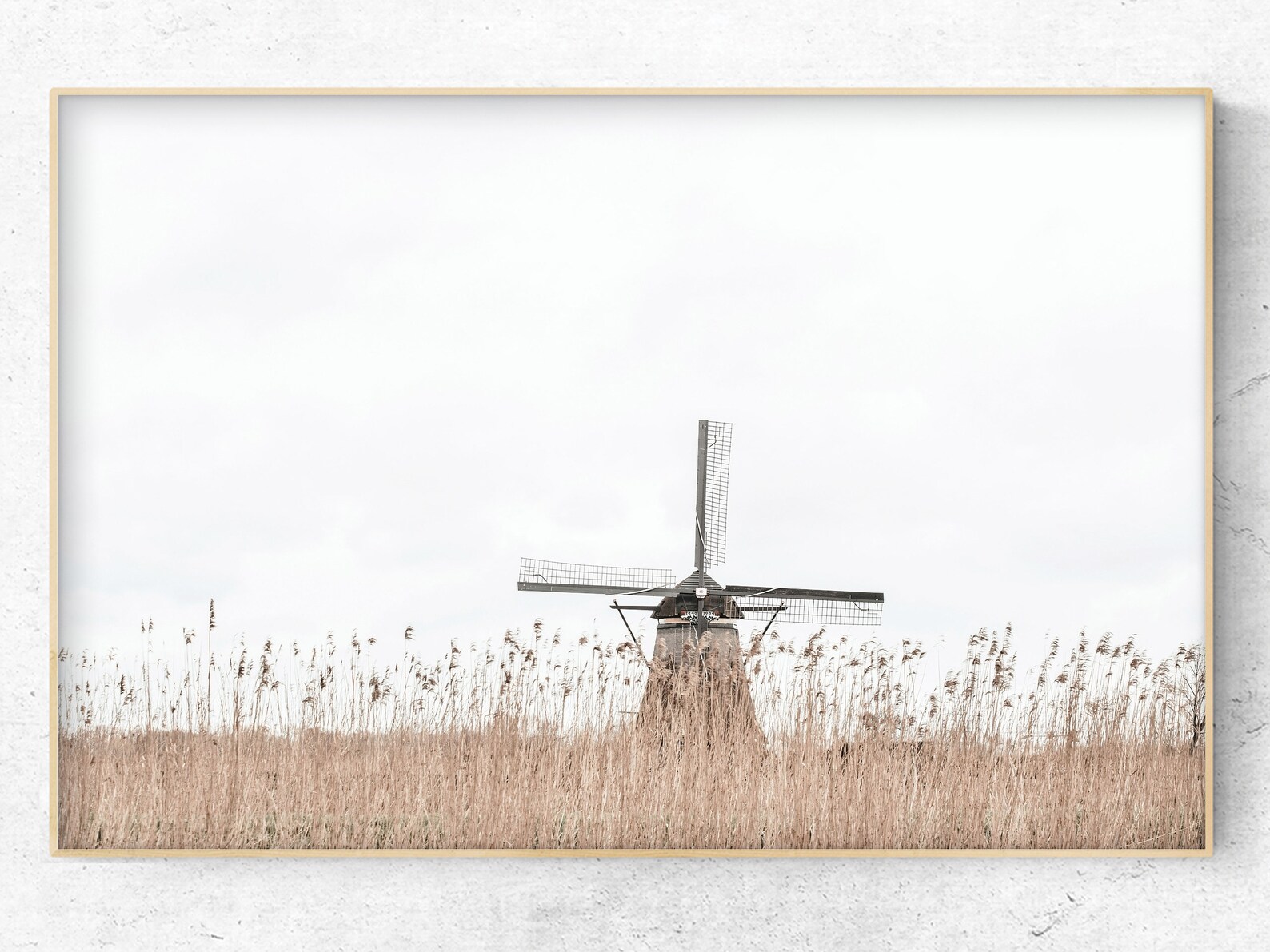 Printable Photo of a Dutch Windmill in a Field Modern - Etsy