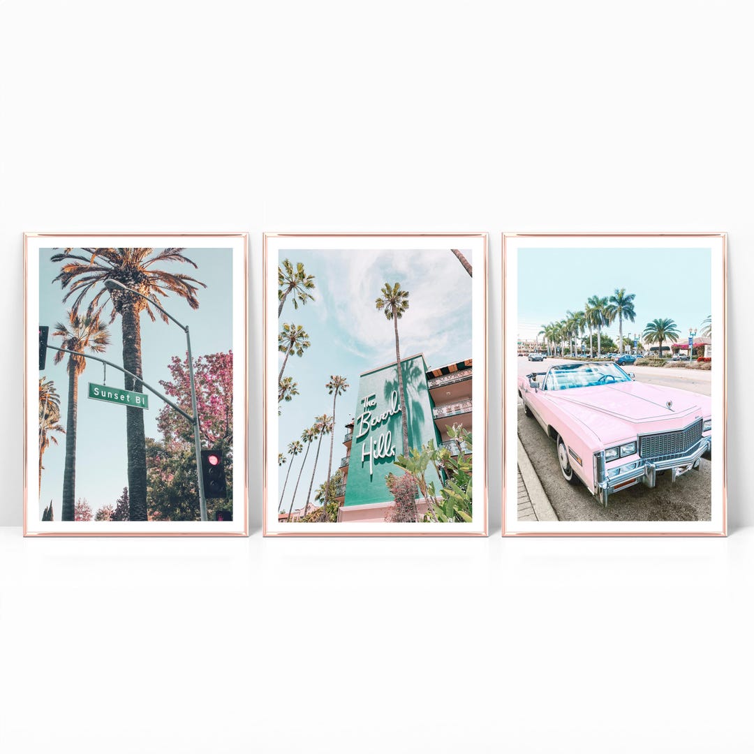 Download Printable Set of 3 Beverly Hills Photos, Sunset Boulevard ...