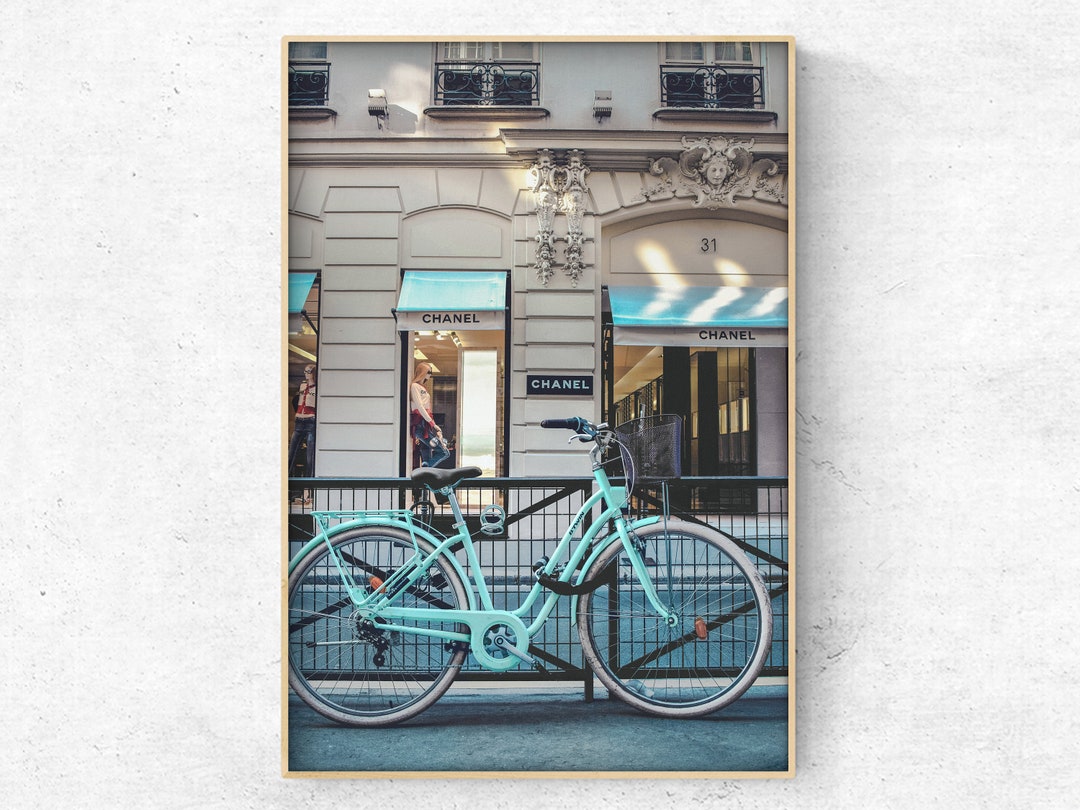 Download Printable Baby Blue Bike by Chanel Store in Paris - Etsy