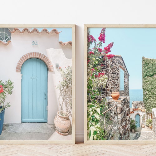 Set of 3 Mediterranean Prints Printable Coastal Wall Art - Etsy