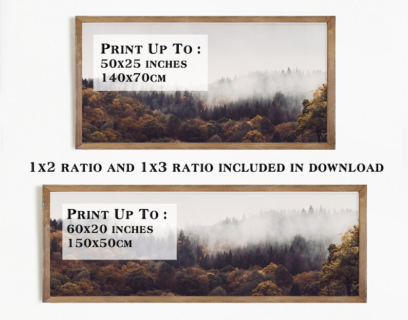 Printable Panoramic Forest Photo , DIGITAL DOWNLOAD - Modern Farmhouse ...