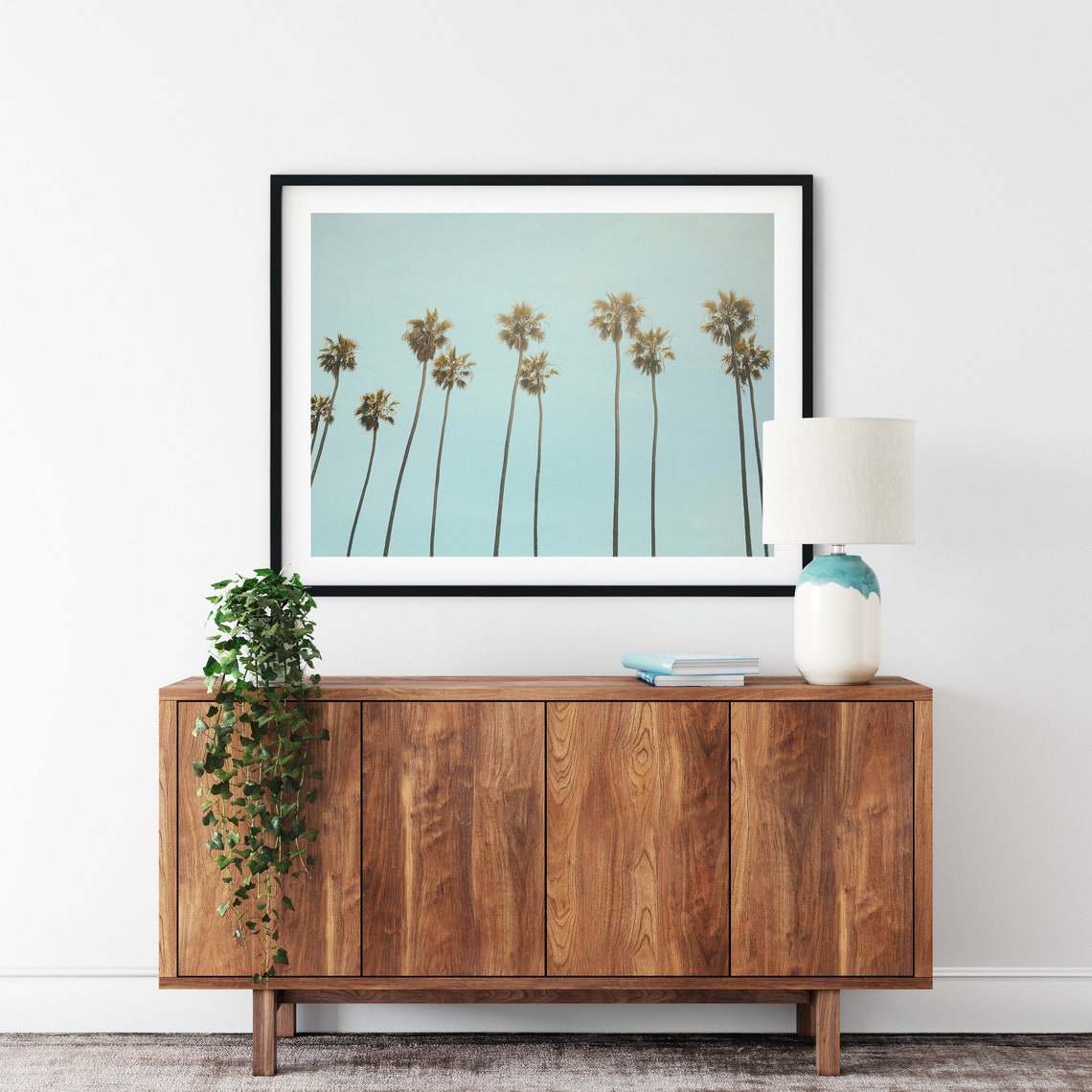 Printable Minimalist Palm Trees Digital Art Print Coastal - Etsy