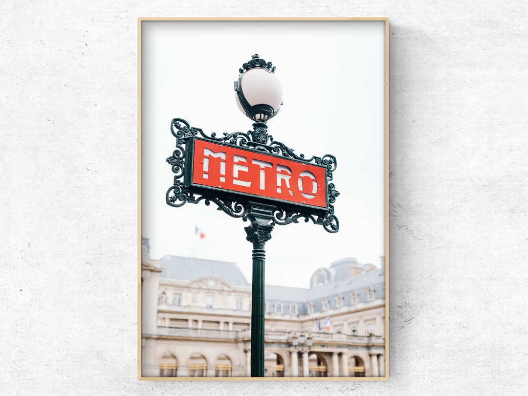 Download Printable Photo Paris Metro Sign Vertical Digital Art Print - Etsy