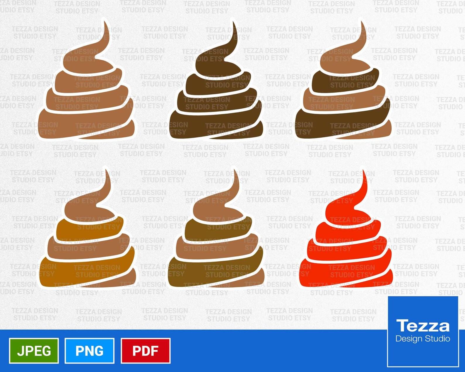 6 Poop Poo Turd Bundle Shape Pack Png Dpf Jpeg Poop Icon Graphics Set ...