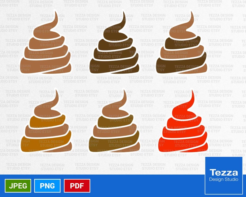 6 Poop Poo Turd Bundle Shape Pack Png Dpf Jpeg Poop Icon Graphics Set ...