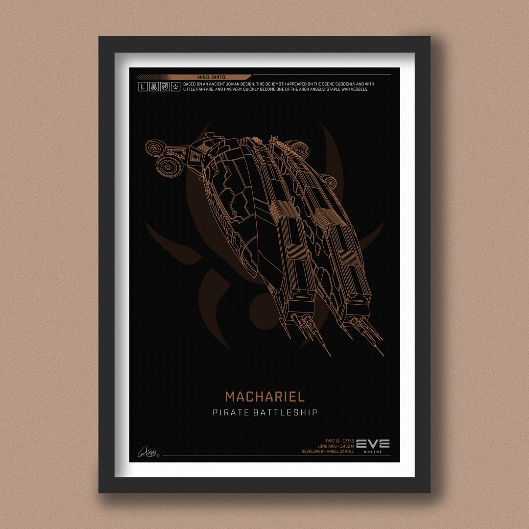 Eve Online - Machariel - Angel Cartel Battleship - Etsy