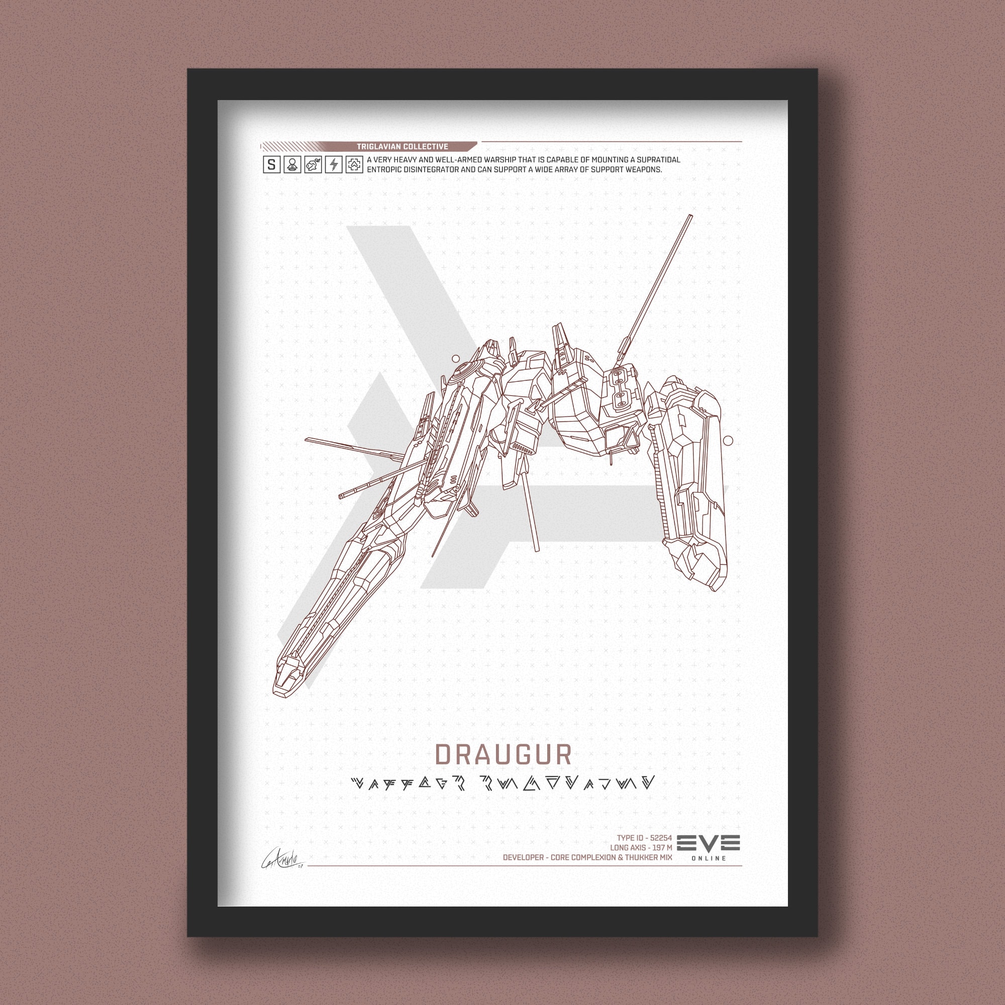 Eve Online - Draugur - Triglavian Collective Command Destroyer - Etsy