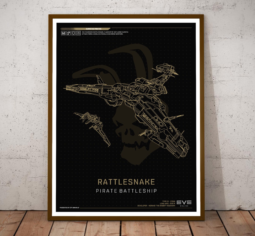Eve Online Rattlesnake Guristas Pirates - Etsy