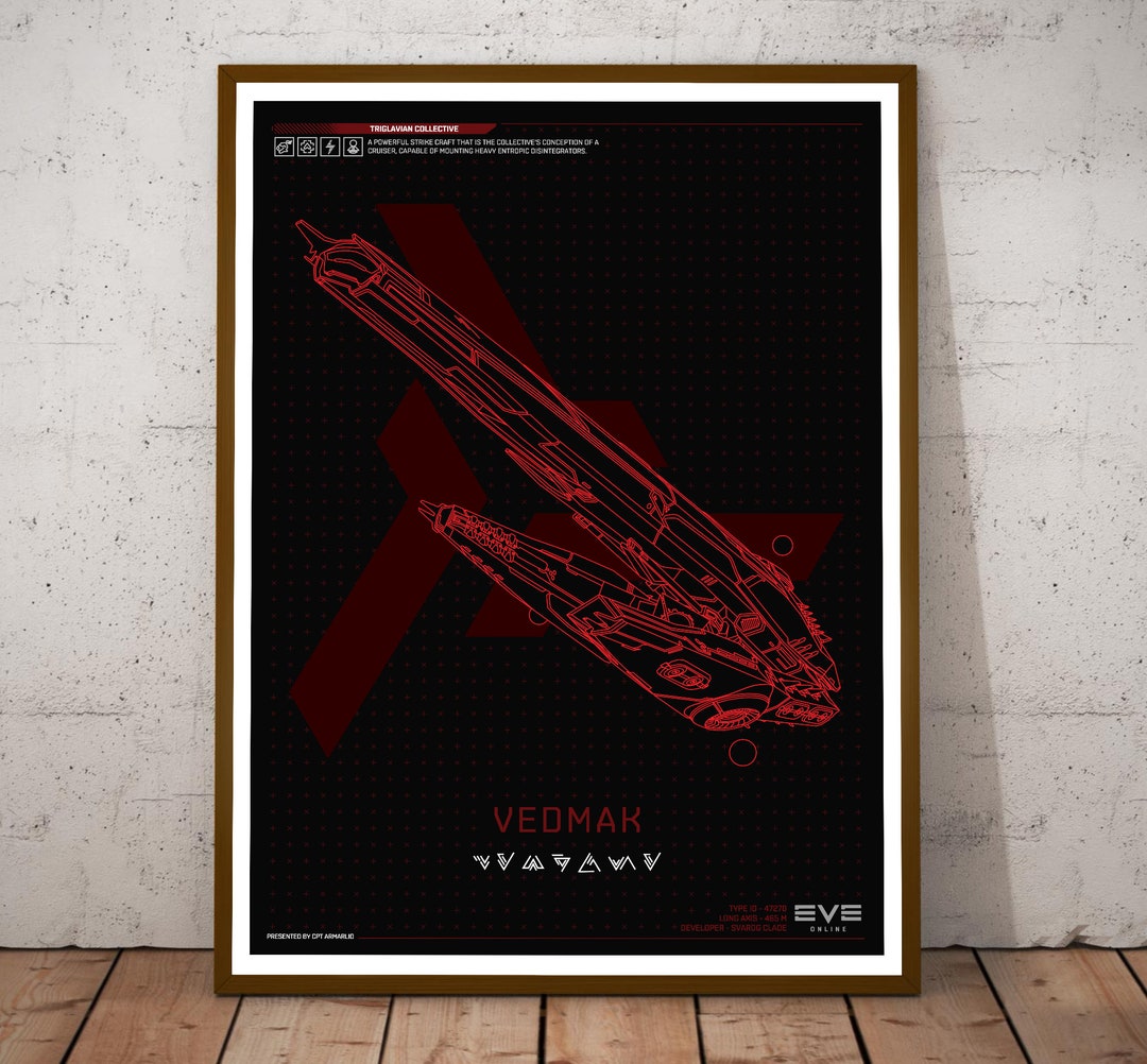 Eve Online Vedmak Triglavian Cruiser - Etsy