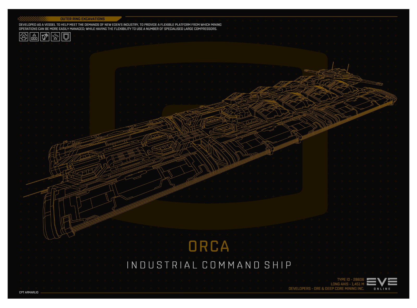Eve Online Orca Industrial Command Ship - Etsy UK