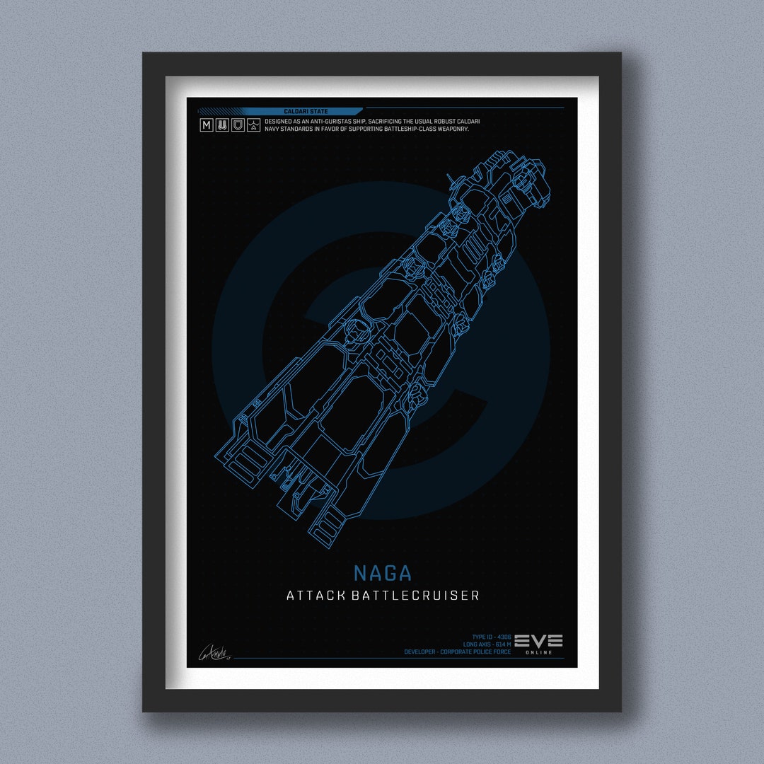 Eve Online - Naga - Caldari State Attack Battlecruiser - Etsy UK