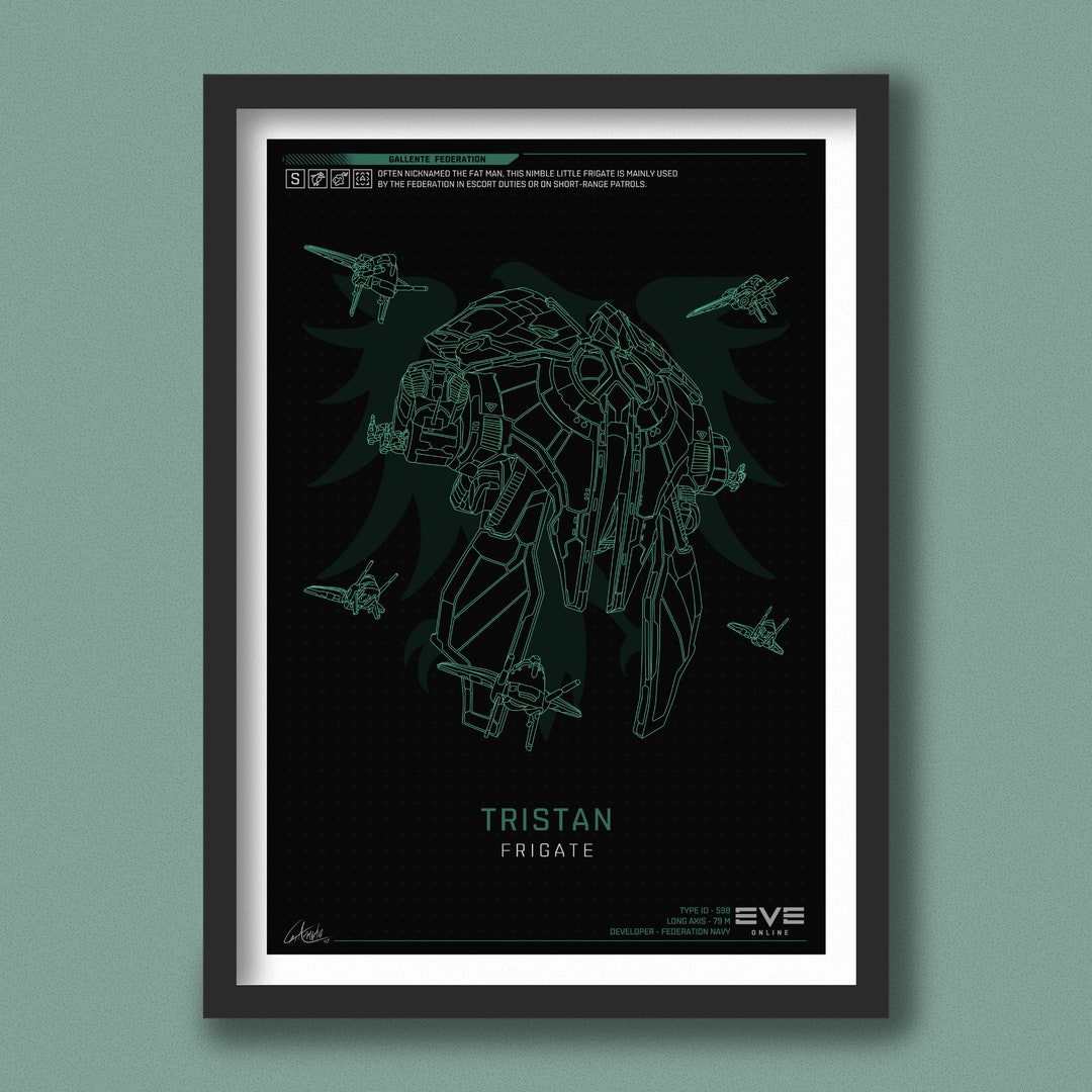 Eve Online - Tristan - Gallente Federation Frigate - Etsy