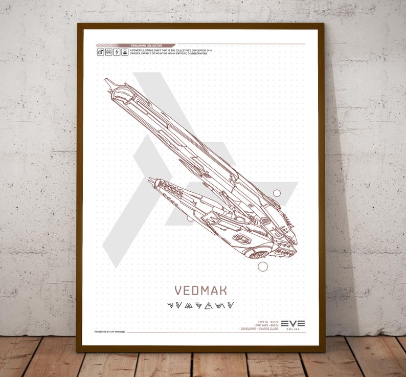 Eve Online Vedmak Triglavian Cruiser - Etsy