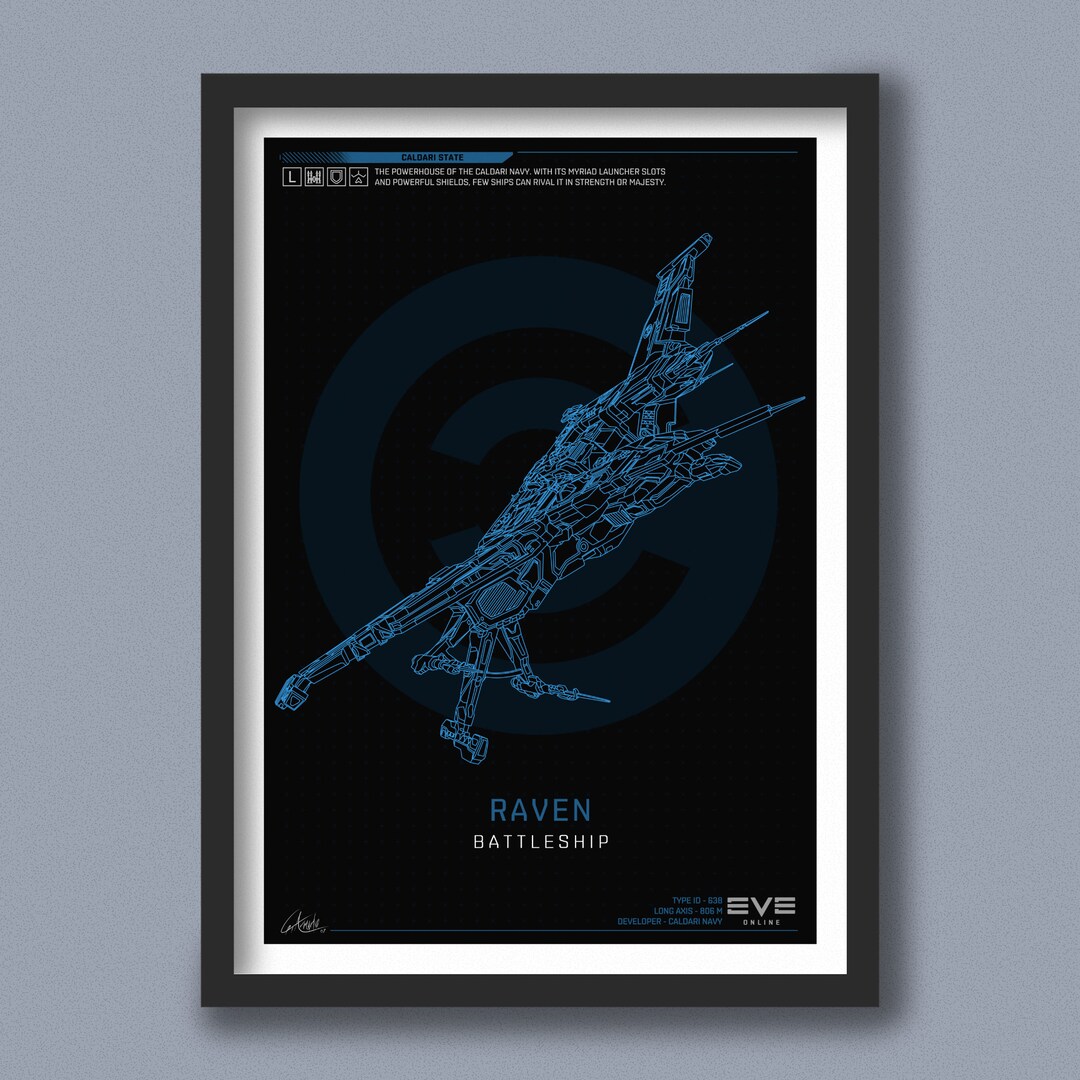 Eve Online - Raven - Caldari State Battleship - Etsy
