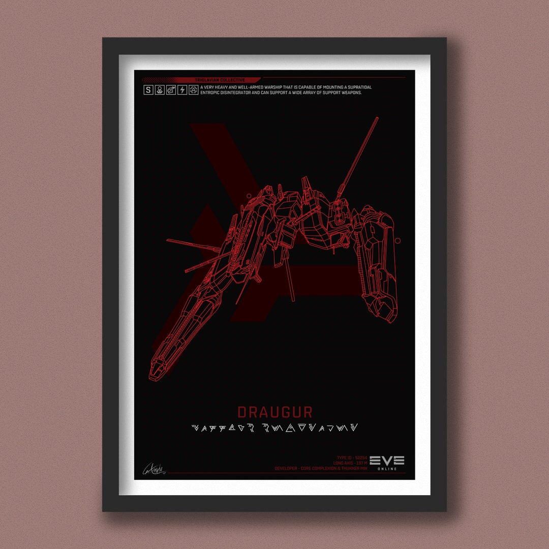 Eve Online - Draugur - Triglavian Collective Command Destroyer - Etsy UK