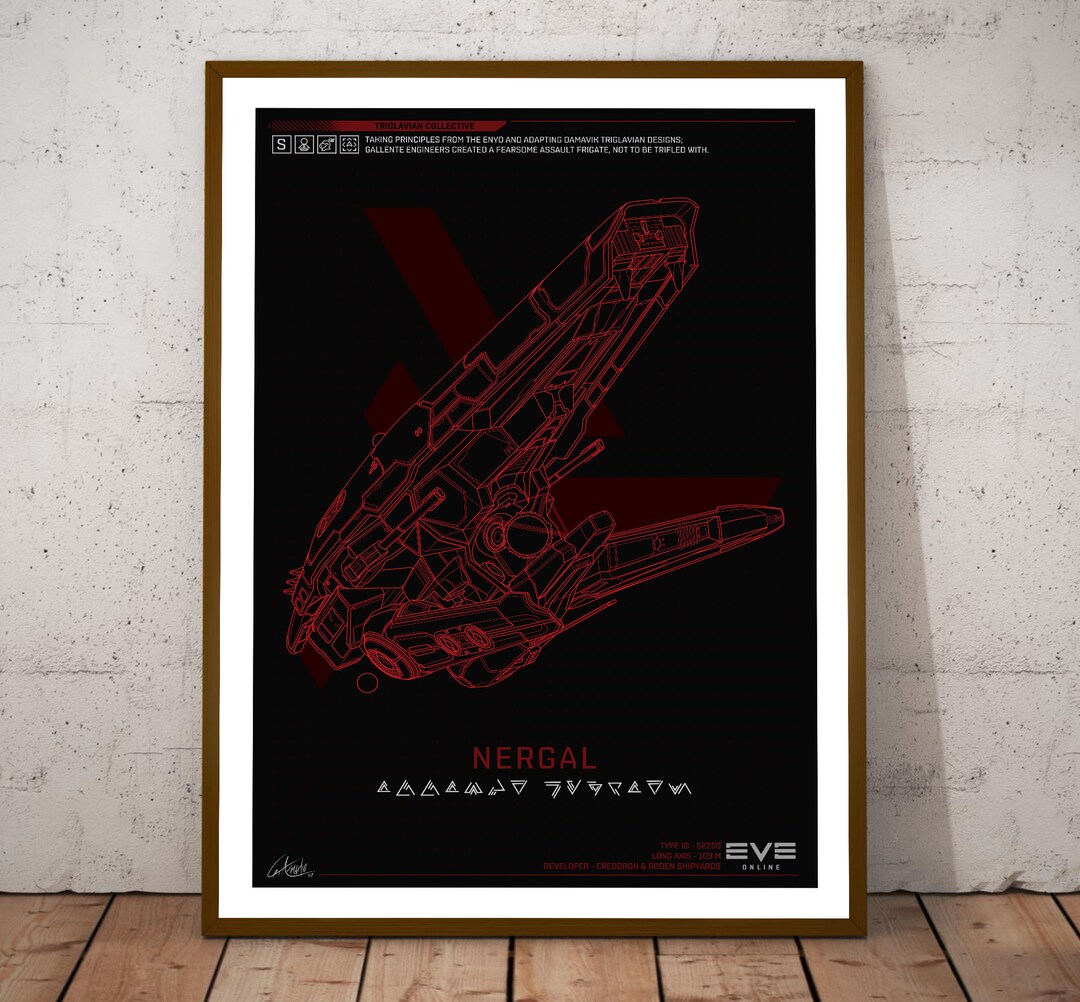 Eve Online Nergal Triglavian Assault Frigate - Etsy