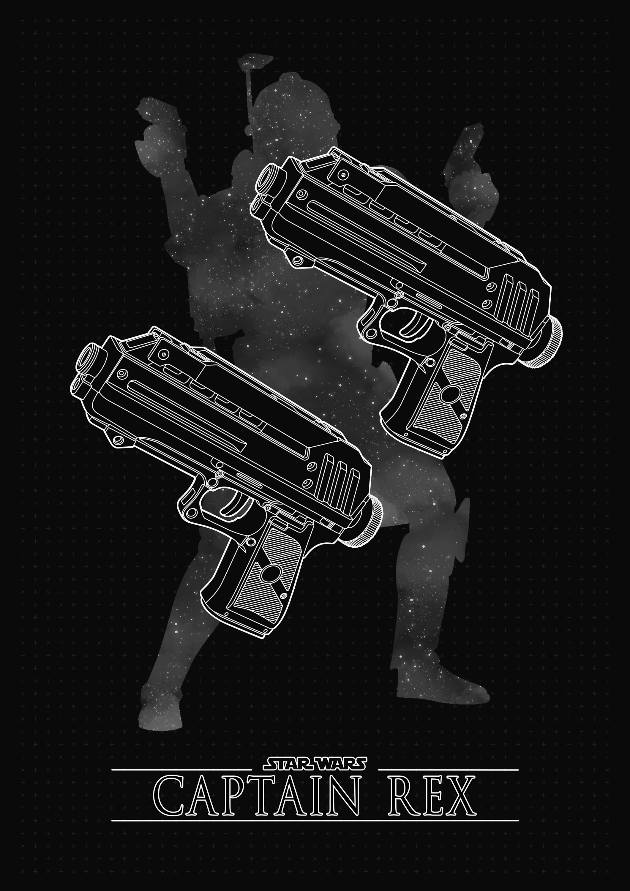 Captain Rex CT-7567 DC-17 Hand Blasters | Etsy