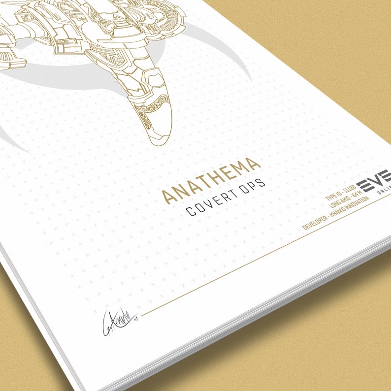 Eve Online - Anathema - Amarr Empire Covert Ops - Etsy