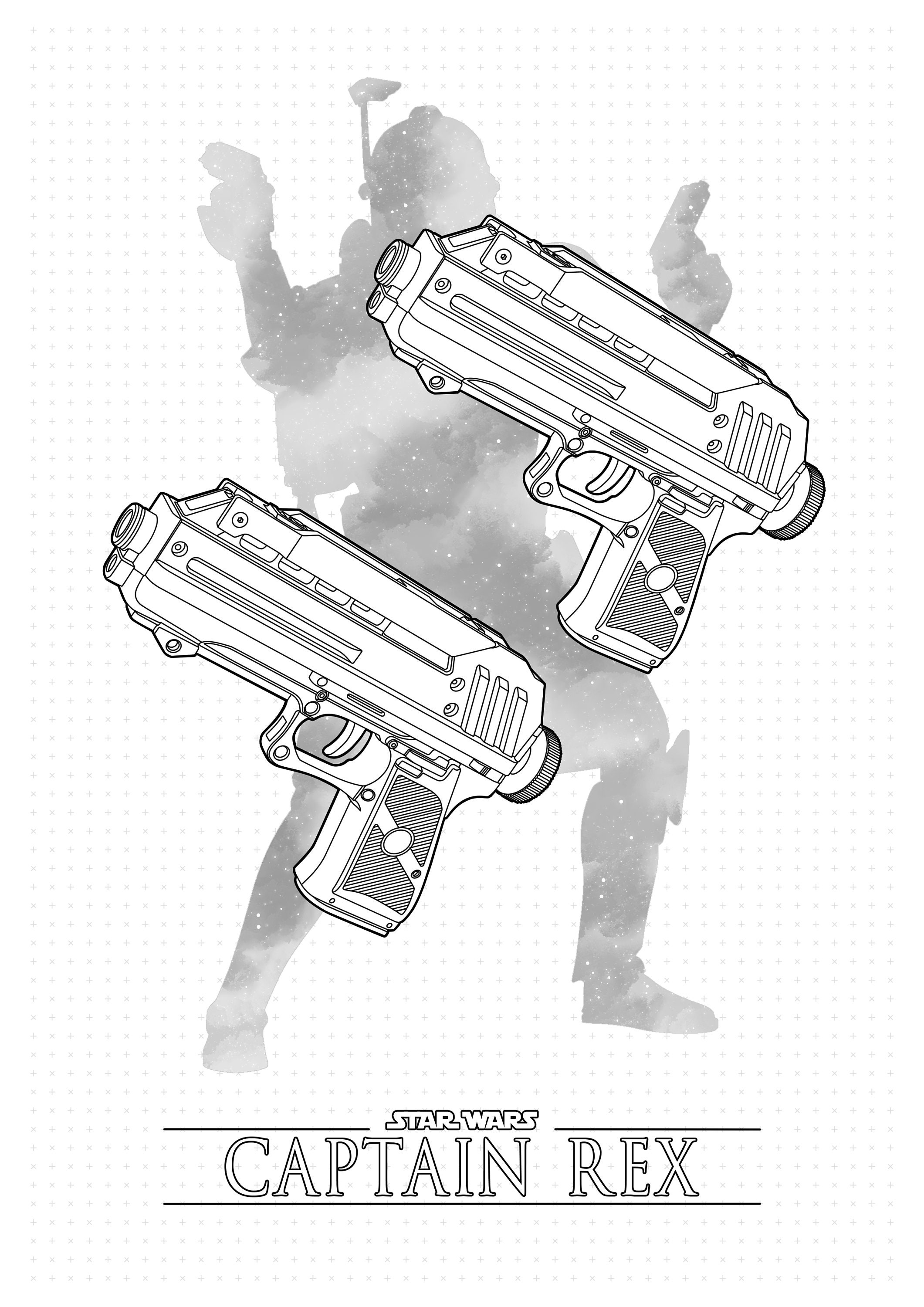 Captain Rex CT-7567 DC-17 Hand Blasters | Etsy