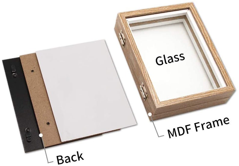 Double Picture Frame 5x7 Light Brown Wooden Hinged Photo - Etsy