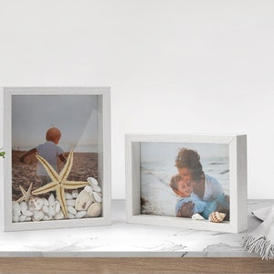 White Shadow Box 6x8 and 5x7 Simple Wooden Deep Photo Frames | Etsy
