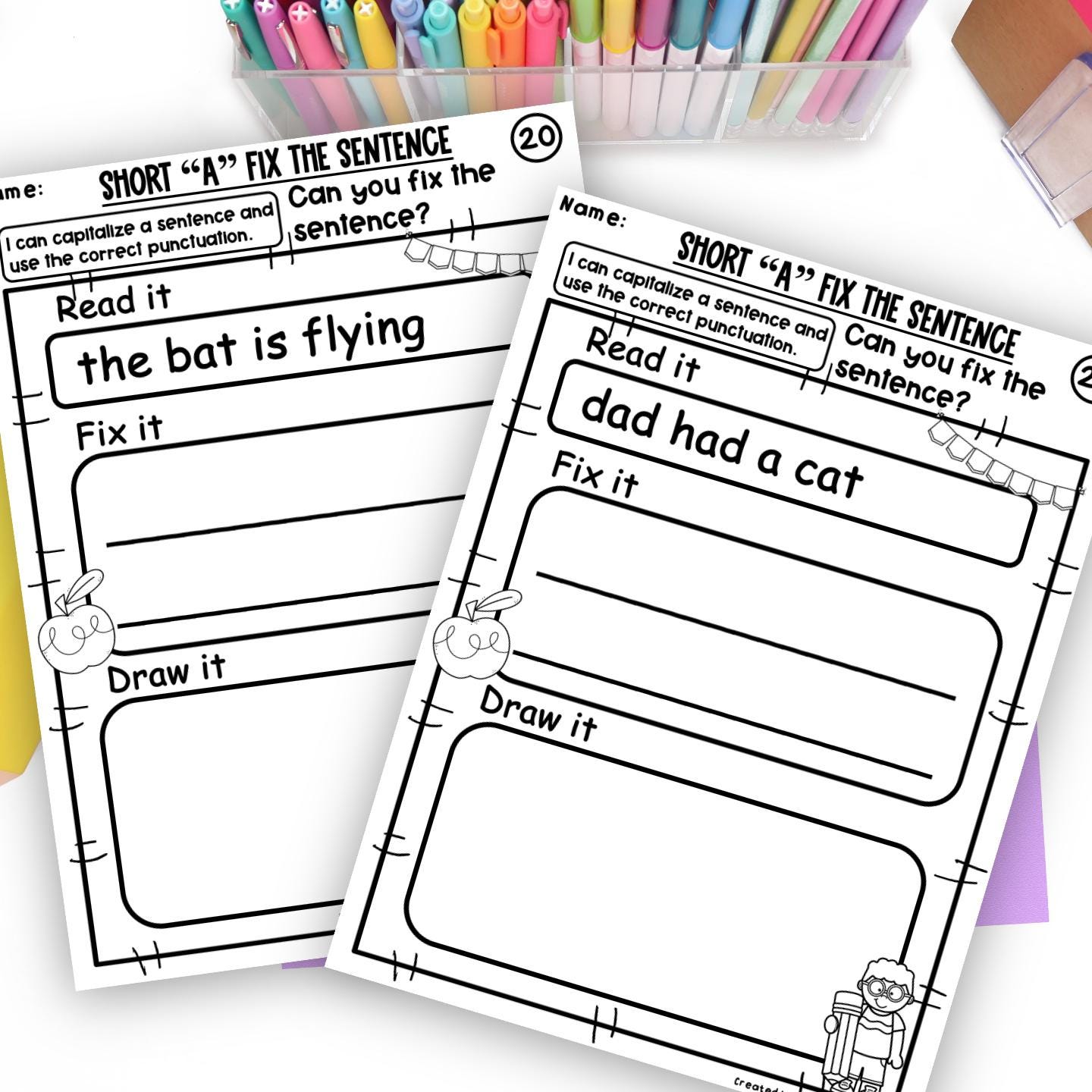 Sentence Writing Practise Worksheets for Kids Reading Comprehension ...