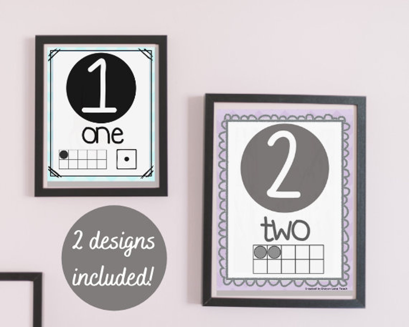 Printable Pastel Number Posters Classroom Decor Playroom Print Nursery ...