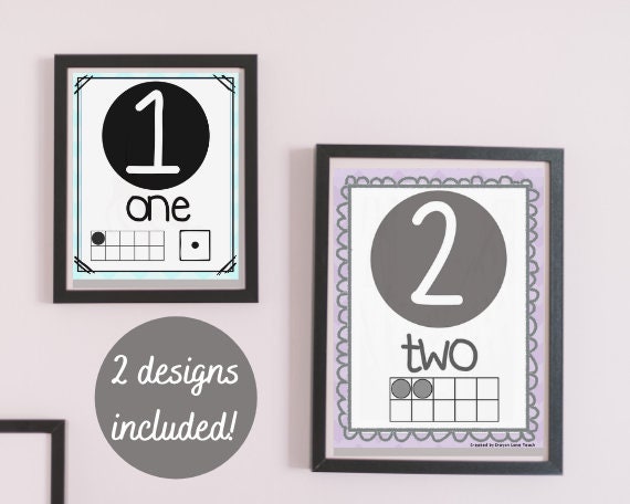Printable Pastel Number Posters Classroom Decor Playroom Print - Etsy UK