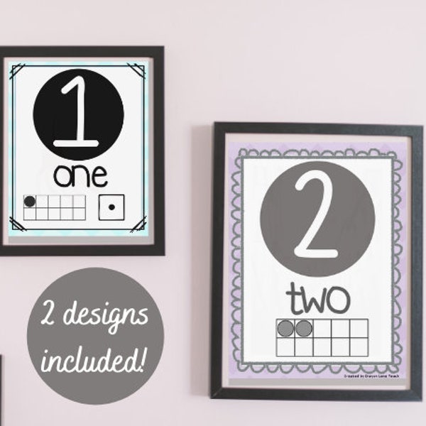 Number Pastel Posters Classroom - Etsy