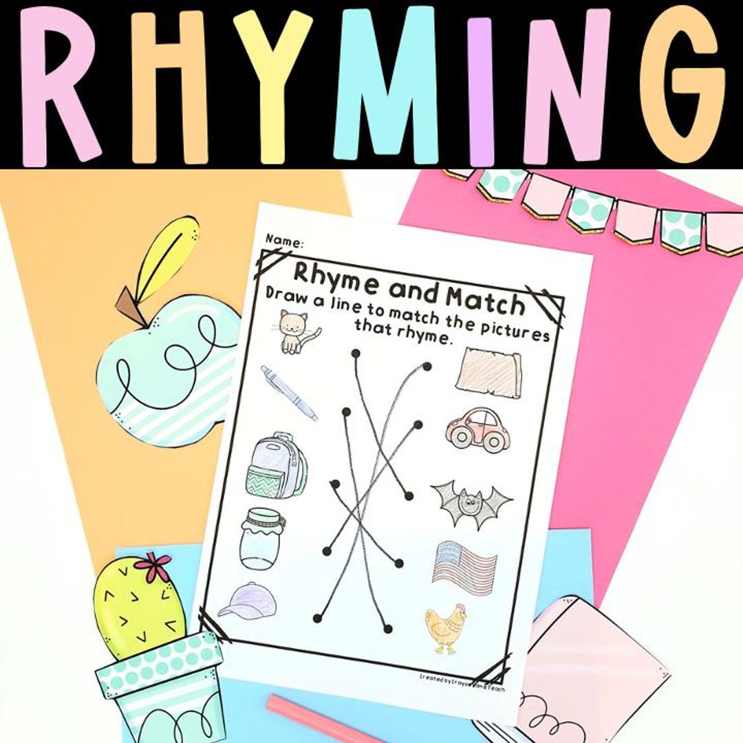 Rhyming Worksheets Phonological Awareness Early Reading Skills ...