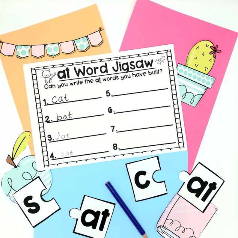 CVC Words Jigsaws Phonics Activities Phonological Awareness Early ...