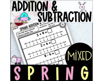 Addition & Subtraction Worksheets, 10 Easy Math Worksheets for Kids ...