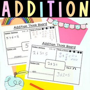 Addition Mat up to 20 Strategy Boards Homeschool Addition Facts ...