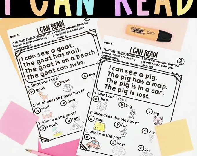 Reading Comprehension Fluency Practise Worksheets for Kids at Home ...