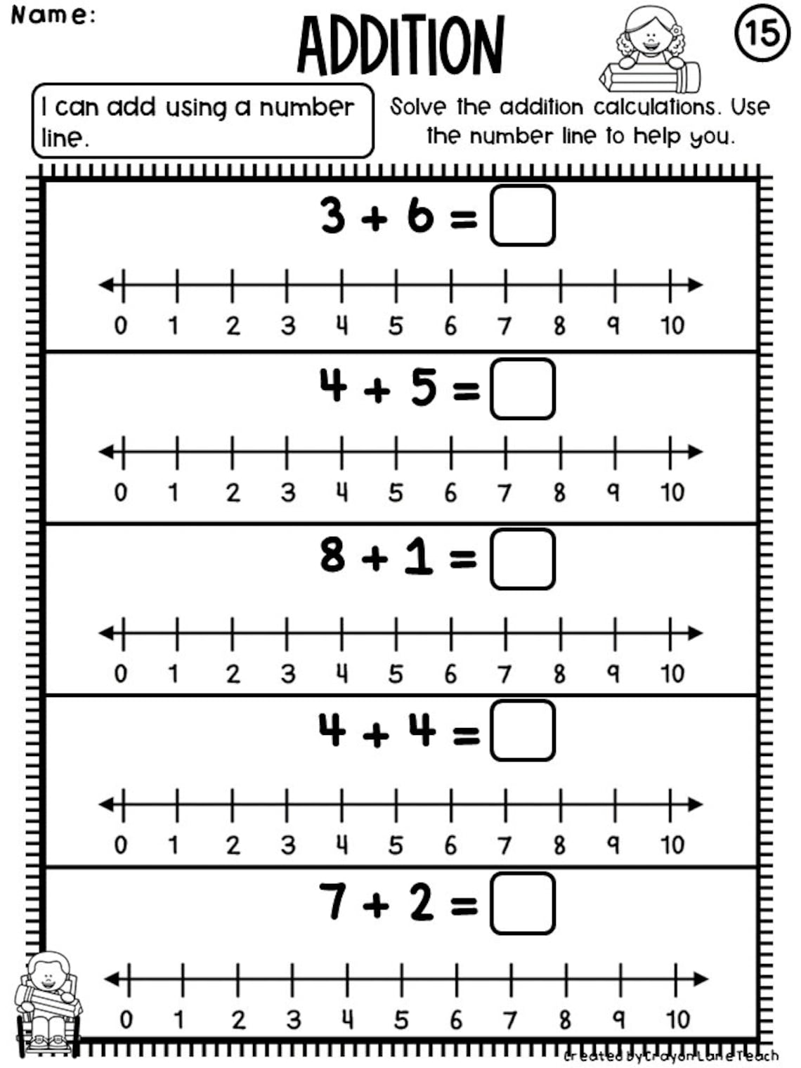 Addition Worksheets Math Worksheets Kindergarten 1st Grade Year 1 ...