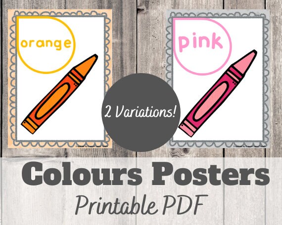 Printable Pastel Colours Posters Kids Educational Print - Etsy UK