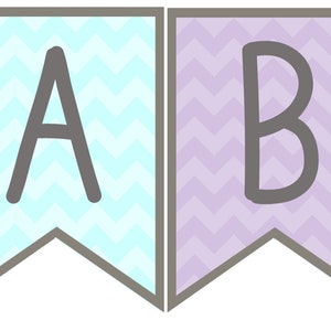 Printable Pastel Alphabet Bunting Banner Garland Home School Classroom ...