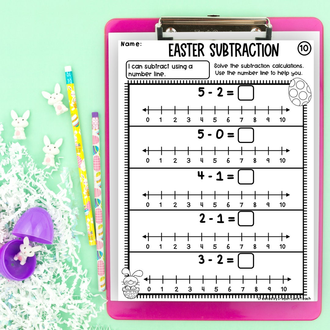 Math Worksheets Kindergarten 1st Grade Home School Easter Addition ...