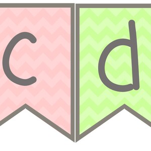 Printable Pastel Alphabet Bunting Banner Garland Home School Classroom ...