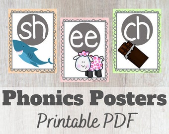 Phonics Posters - Etsy