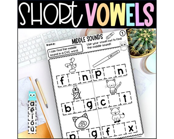 Middle Sound Short Vowel Find the Middle Sound Activity Home School ...