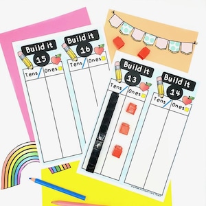 Place Value to 20 Tens and Ones Printable Chart Mat Kindergarten ...