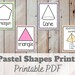 Printable Pastel Shapes Posters, Nursery Print, Educational Print ...