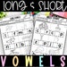 Phonics Worksheets Short and Long Vowels Kindergarten 1st Grade Year 1 ...