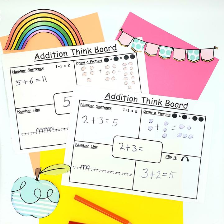 Addition Mat up to 20 Strategy Boards Homeschool Addition Facts ...