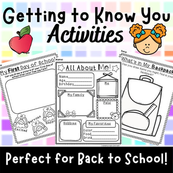 Get to Know You Worksheet - Etsy