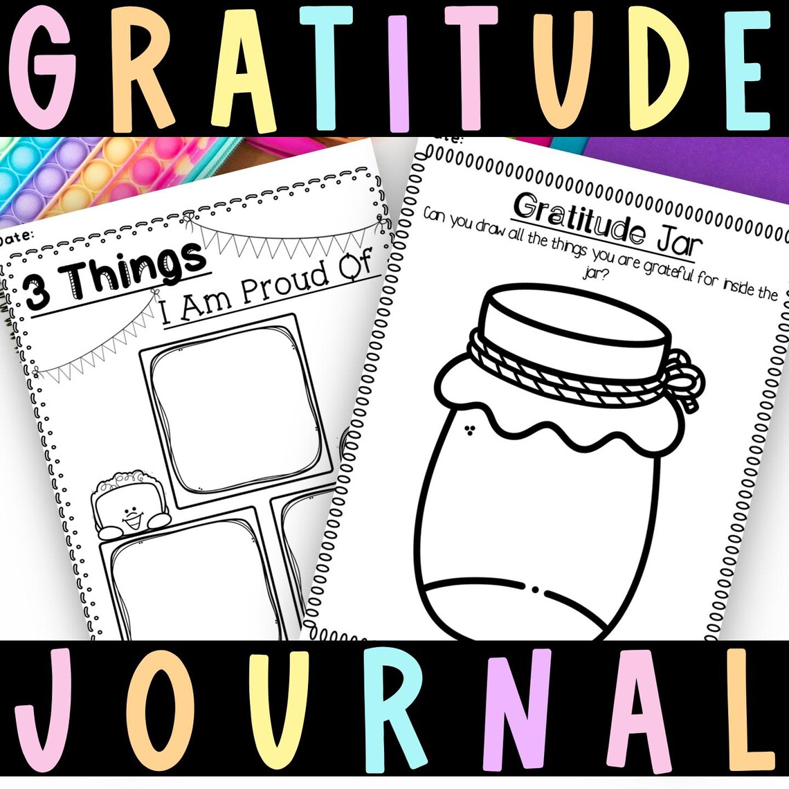 Gratitude Journal for Kids Printable Worksheets Daily Gratitude End of ...