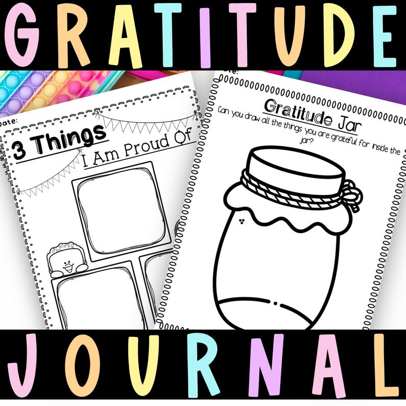 Gratitude Journal for Kids Printable Worksheets Daily Gratitude End of ...