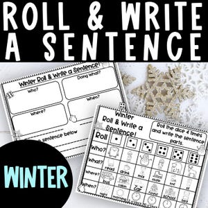 Sentence Building Game for Kids Homeschool Winter Sentence Writing ...