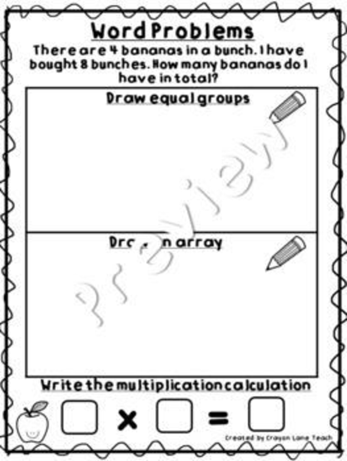 Learn to Multiply 4 Times Tables Beginner Multiplication Worksheets for ...